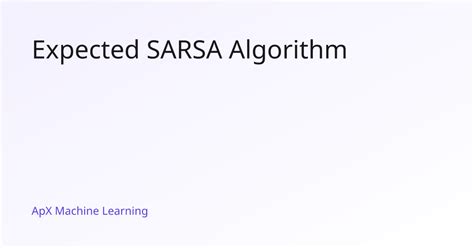 Expected Sarsa Algorithm