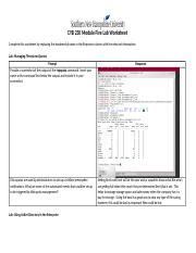 CYB 230 Module Five Lab Worksheet Docx CYB 230 Module Five Lab Worksheet Complete This