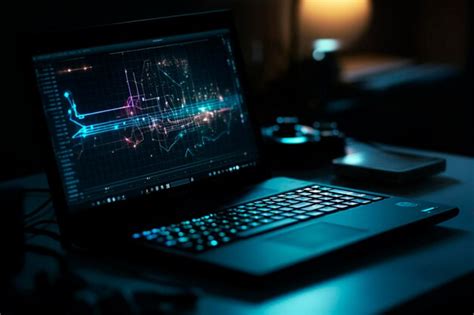 Premium Ai Image Laptop And Chart Generative Ai