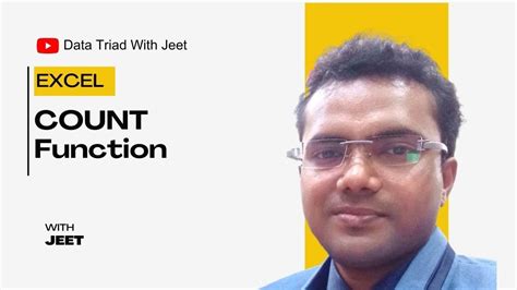 Count Function For Excel Data Analysis Datatriad Datatriadwithjeet Exceldataanalytics