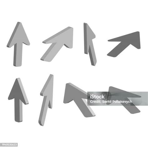 3d 스타일의 커서 화살표 집합입니다 벡터 일러스트 레이 션입니다 주당순이익 10 3차원 형태에 대한 스톡 벡터 아트 및 기타 이미지 3차원 형태 계기판 측정기 고름
