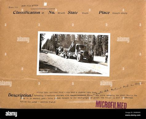 Spreading Bituminous Mixture At Crater Lake National Park Original