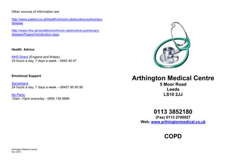 Copd Leaflet Arthington Medical Centre