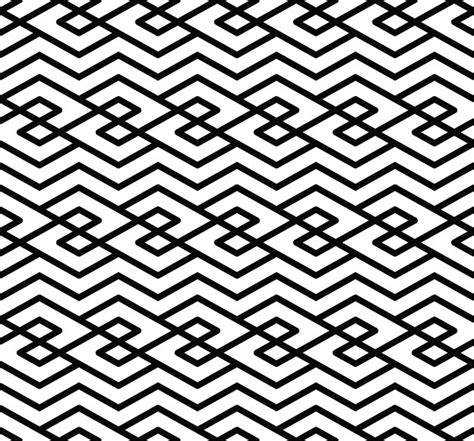 Premium Vector Monochrome Visual Abstract Textured Geometric Seamless Pattern Symmetric Black