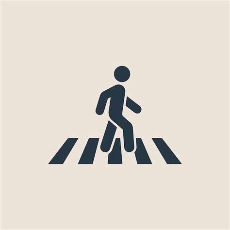 Premium Vector Pedestrian Zebra Crossing Icon Vector Image