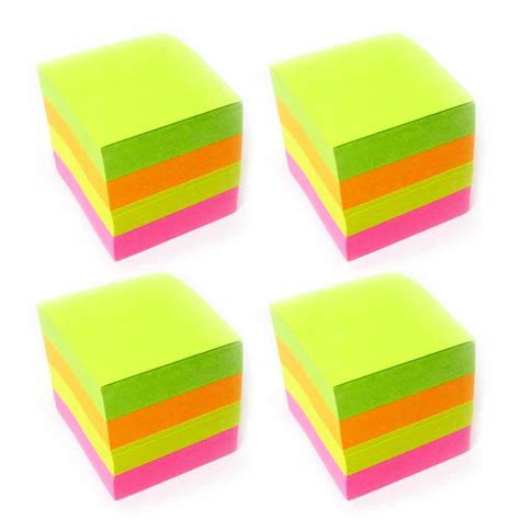 1600 Mini Post Sticky Notes Cube 1 5 X1 5 Self Adhesive Memo Pad 3pk O — Alltopbargains
