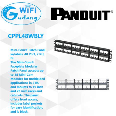 Jual PANDUIT CPPL48WBLY Modular Balnk Patch Panel 48 Port Unloaded 2U Jakarta Pusat