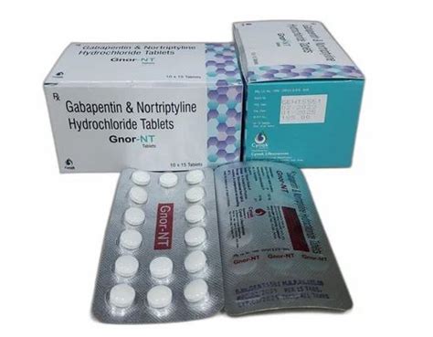 Gabapentin And Nortriptyline Hydrochloride Tablets 10 15 At Rs 1850 Box In Sonipat