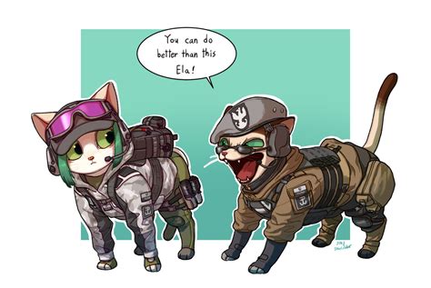 Ela And Zofia Cat By Shurueder Rainbow Six Siege Art Rainbow Six