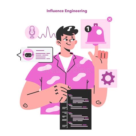 Digital Marketing Concept Influence Engineering Stock Vector