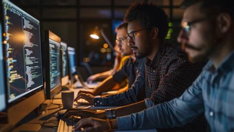 Focused Programmers Working Together On Software Development Projects In A Hightech Office