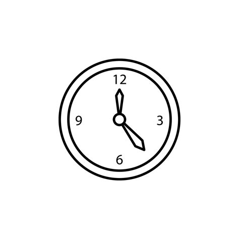 Clock Vector Icon Illustration 23040495 Vector Art At Vecteezy