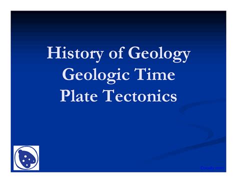 Geologic Time Engineering Geology Lecture Slides Slides Geology