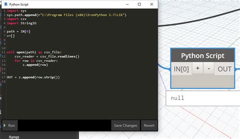 Read Csv File By Python Dynamo Dynamo