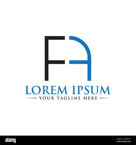 Fa Letter Logo Design Creative And Modern Fa Logo Design Stock Vector