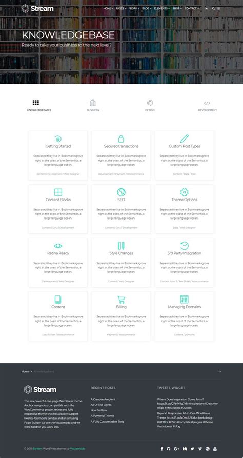 Stream Wordpress Theme One Page Responsive Template By Visualmodo Wordpress Theme Landing