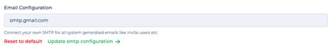 Configure Smtp For System Generated Emails