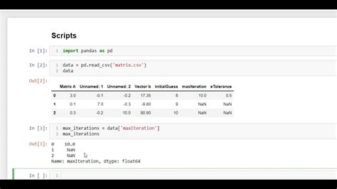Fetch Matrix Vectors And Values From Pandas Dataframe In Python Youtube