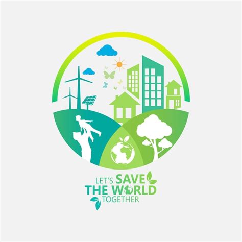 Premium Vector Environment Lets Save The World Together