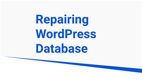 Smoothly Repair Database Wordpress Inbuilt Function In 5 Min Netnaps