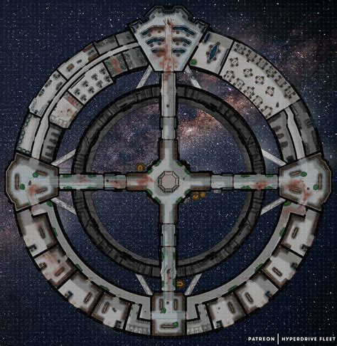 Ouroboros Space Station Battlemap Dnd Space Station Map Starships