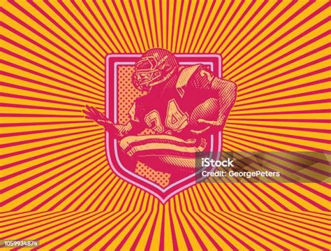 미식 축구 선수 실행입니다 평면 디자인 달리기에 대한 스톡 벡터 아트 및 기타 이미지 달리기 3차원 형태 러닝백 Istock