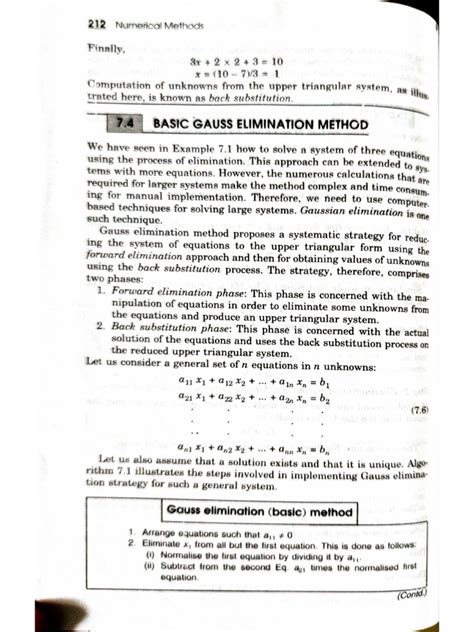 Gauss Elimination Pdf