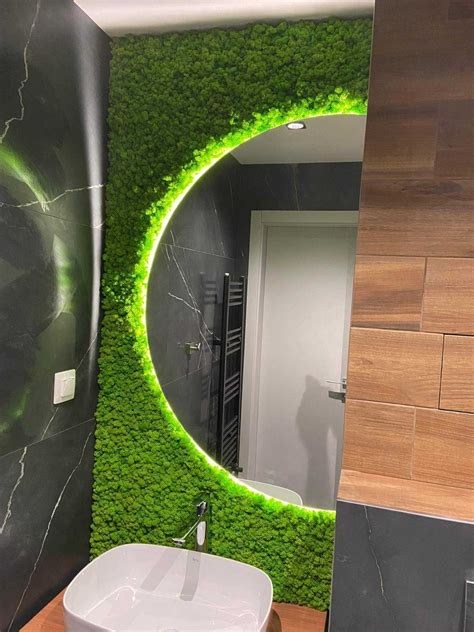 Пана за стена ниши за баня лога с жив естесвен скандинавски мъх гр София Градина • Olx Bg