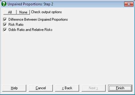 Unistat Statistics Software Nonparametric Tests Unpaired Proportions