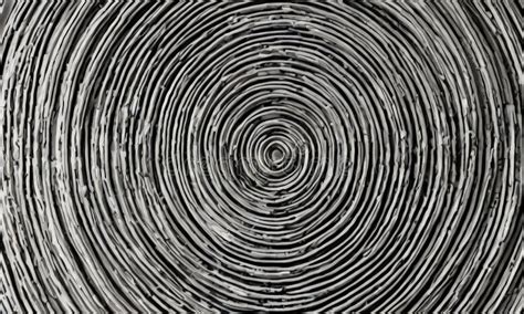 Close Up View Spiral Pattern With Concentric Circles Varying Sizes And Central Circle With