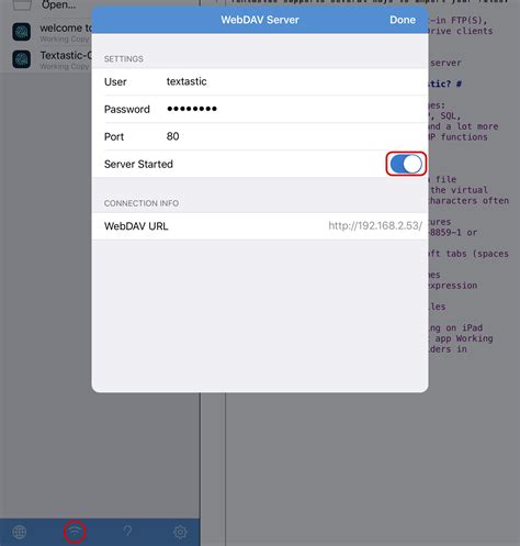 Connecting Via Wi Fi Built In Webdav Server — Textastic 98 Documentation
