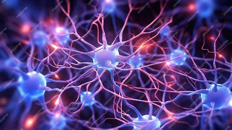 Premium Ai Image Fictitious Glowing Brain Background With Neural Links Network Generative Ai