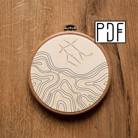 GEMINI Digital PDF Pattern Gemini Constellation Abstract Etsy