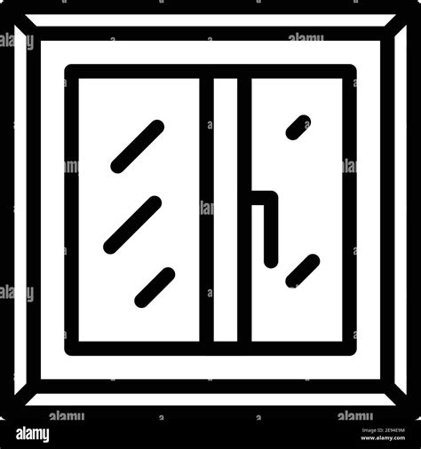 House Window Icon Outline House Window Vector Icon For Web Design Isolated On White Background