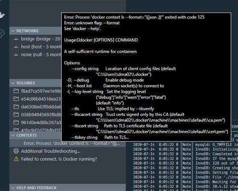 Contexts UI Not Working Issue 2155 Microsoft Vscode Docker GitHub