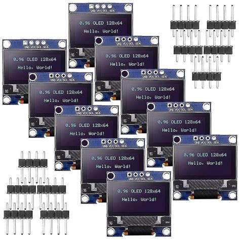 10 Stk Oled Skærmmodul Ssd1306 Driver Til Arduino Raspberry Pi Fyndiq