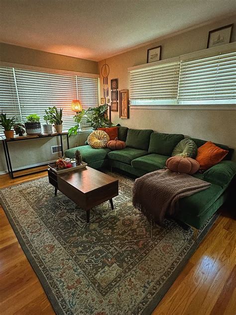 Green Couch Living Room Future Apartment Decor Green Couch Living