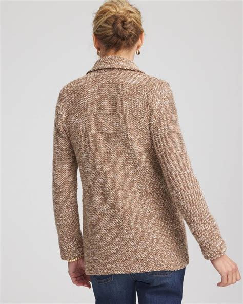 Tweed Double Breasted Blazer Chicos