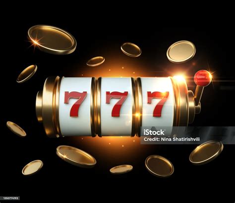 동전과 미래지향적 인 네온 조명과 현대 황금 흰색과 빨간색 슬롯 기계 블랙 3d 일러스트 슬롯머신에 대한 스톡 사진 및 기타