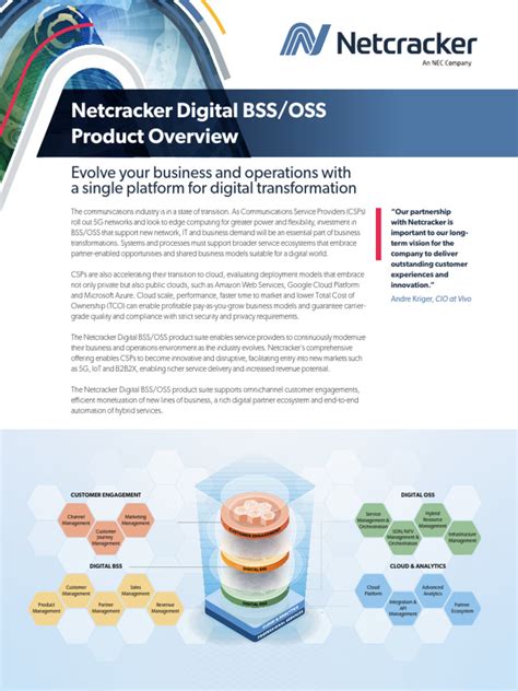 netcracker digital bss oss product overview pdf cloud computing