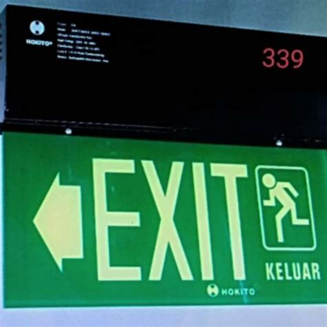 Jual Lampu Emergency Exit Hokito HKT Model Gantung Jakarta Pusat FAJAR ABADI SUKSES