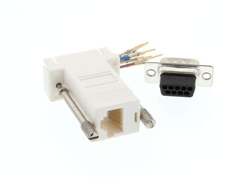 Modular Adapter Kit DB9 Male To RJ45 White At Cables N More
