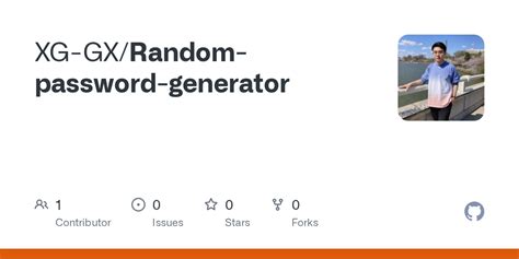 Github Xg Gxrandom Password Generator