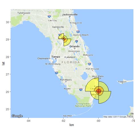 R Adding Polar Bar Plot As Separate Object Into Ggplotggmap Stack