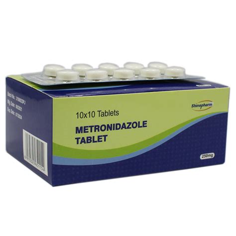 Metronidazole Tablet 250mg 10 Tablet X10box Gmp Certified China