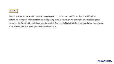Solved A Metal Compound X That React With Dilute Sulphuric Acid It