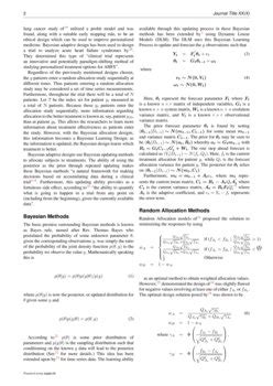 Application Of Bayesian Dynamic Linear Models To Random Allocation Clinical Trials DeepAI