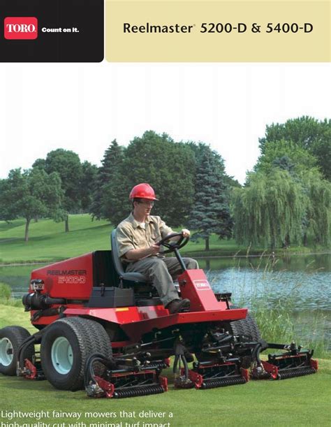 Reelmaster® 5200 D And 5400 D Toro