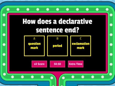G3 Declarative Interrogative Gameshow Quiz