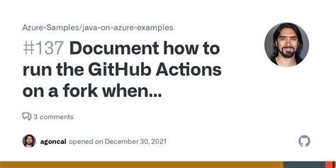 document how to run the github actions on a fork when contributing · issue 137 · azure samples